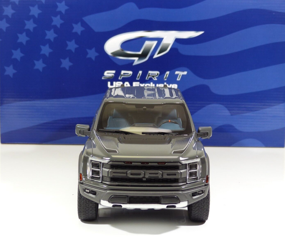 Ford F-150 Raptor 2022 Pick-Up dark-gray, black rims 1:18 US051 GT ...