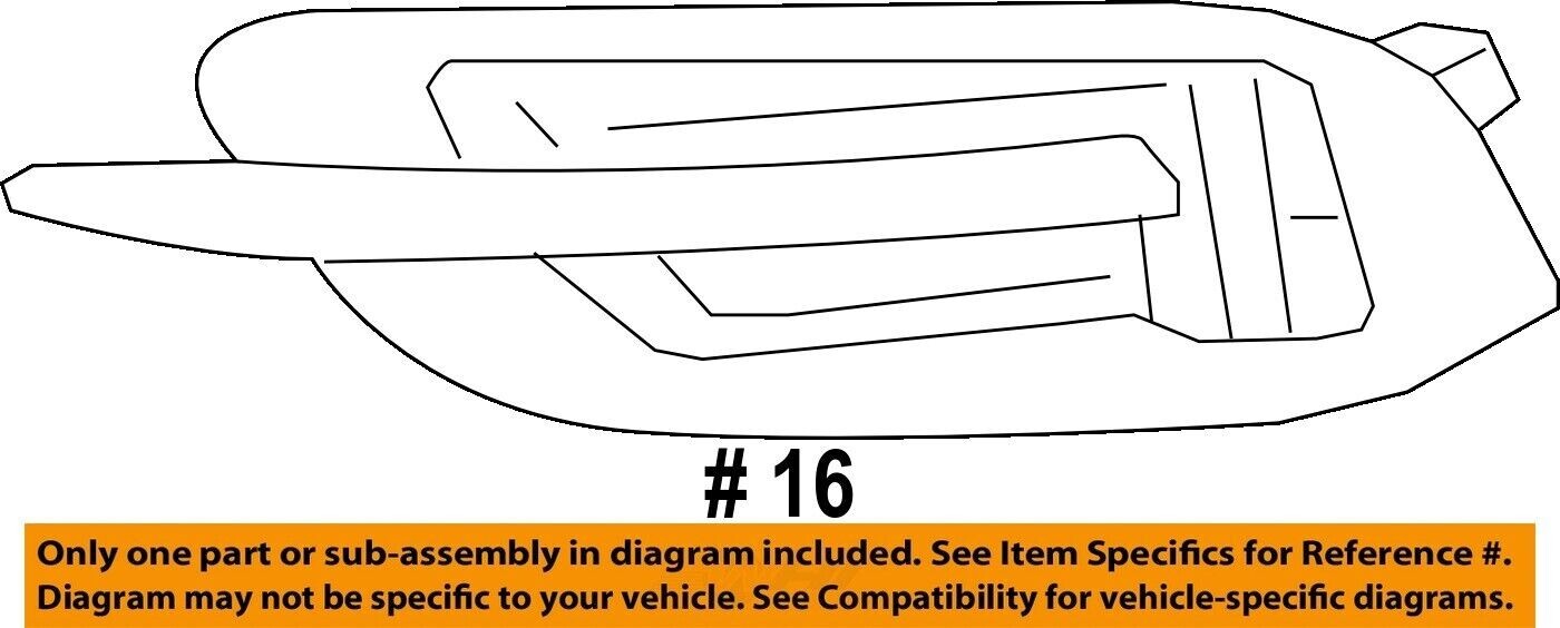 B17 Driver Honda Civic Rear Bumper Applique Left Garnish Trim OEM ...