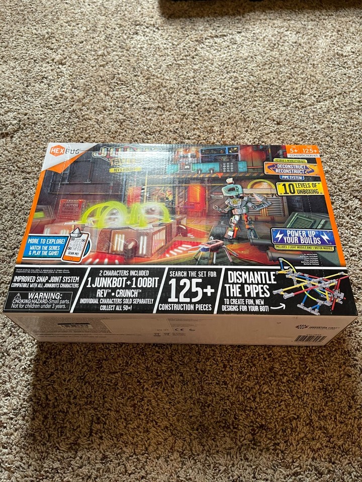 Hexbugs Junk Bots Revs Hideout Construction Kit Play Set Toys Kids New ...