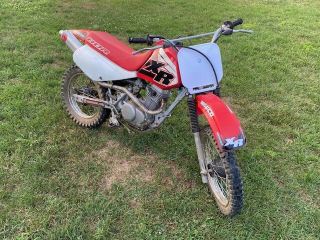 HONDA XR100 XR80 XR70 XR 70 80 100 Plastic Front Number Plate White TB ...