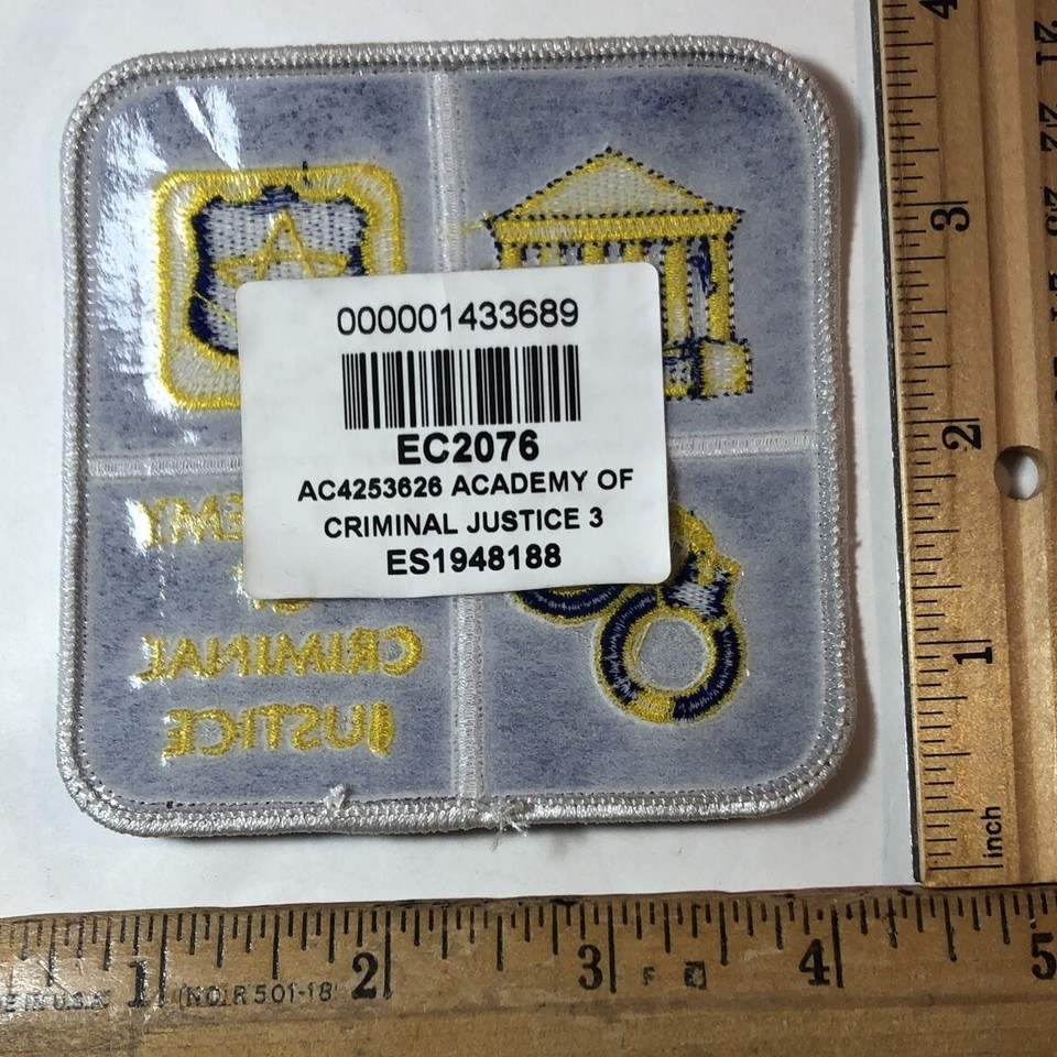 Academy Of Criminal Justice Patch Police Officer Training Department | eBay