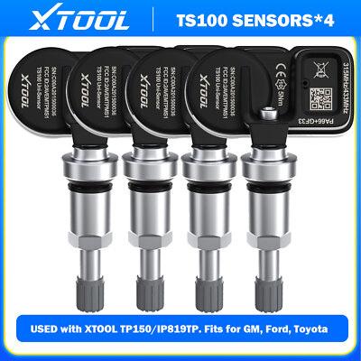 XTOOL TS100 TPMS Sensor 4PCS Tire Pressure Sensor Monitor System 433Mhz ...