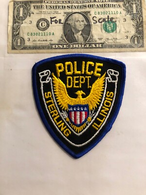 Sterling Illinois Police Patch Un-sewn great condition | eBay