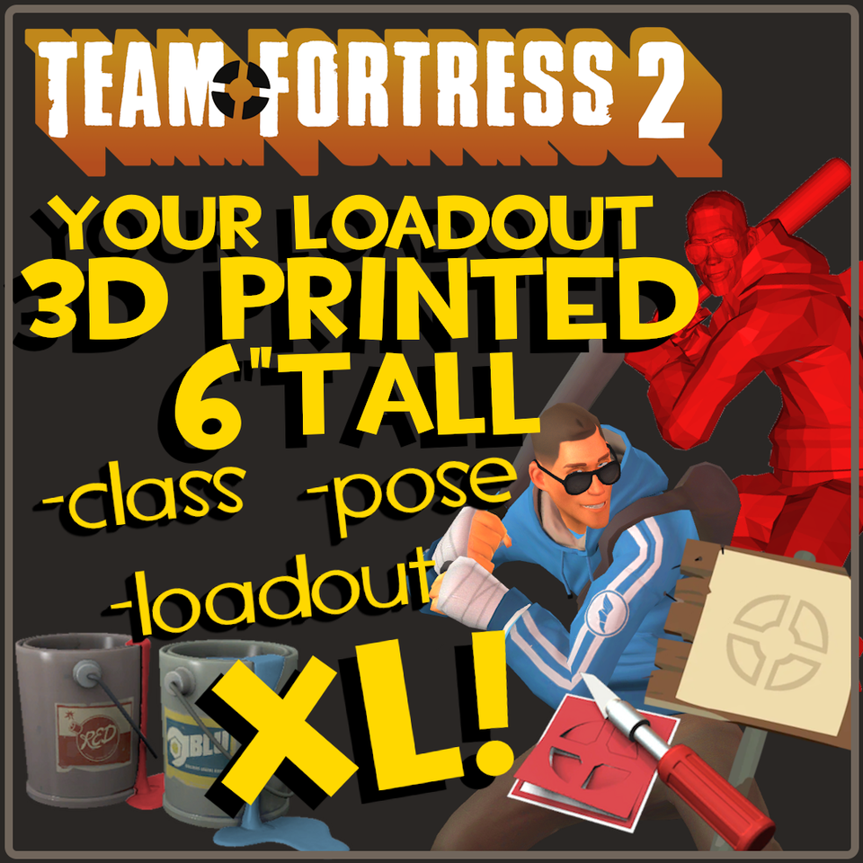 Team Fortress 2 Custom 3D Prints Figure Merchandise NECA Valve | eBay