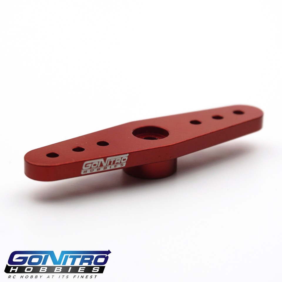 Go Nitro Hobbies 23T Aluminum 2 Way Servo Arm 3 Red JR / Airtronics ...