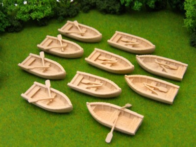 10 PACK - HO Scale Rowboats with Paddles 3D Printed Railroad Train ...