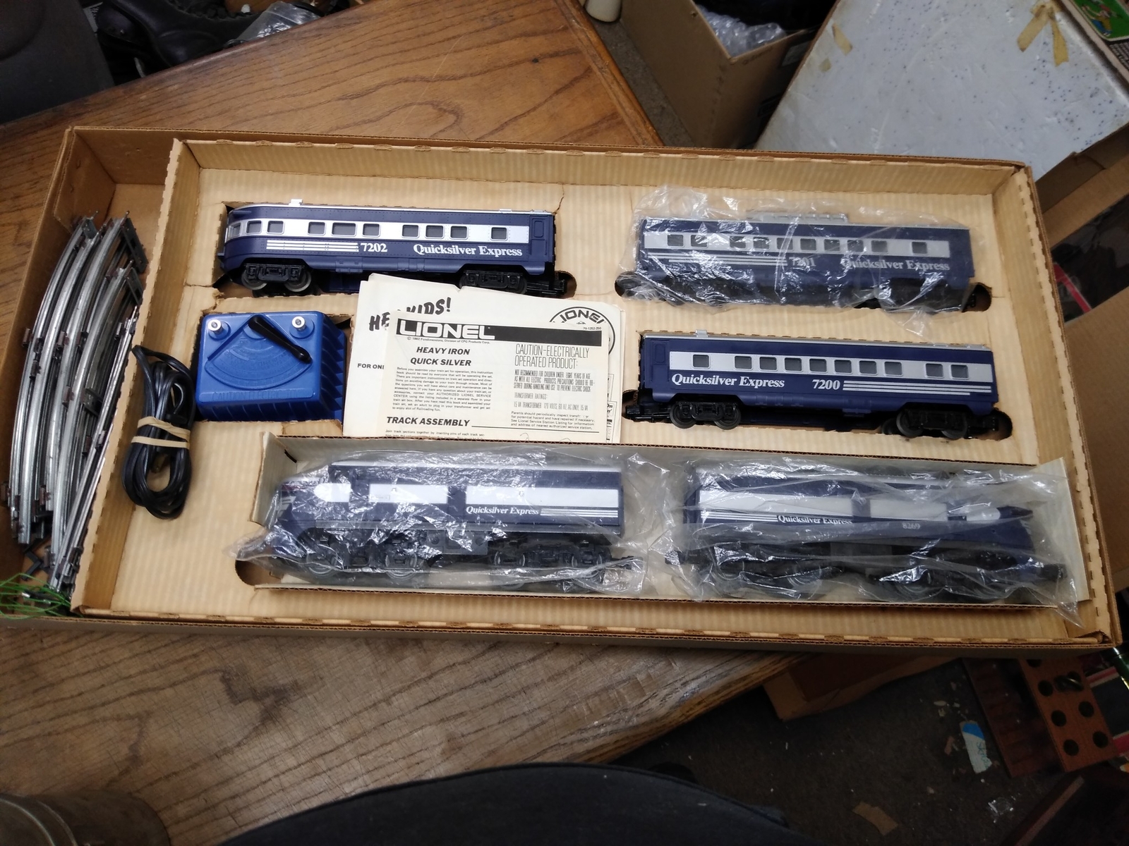 Vtg Lionel 0 Gauge Quicksilver Express Train Set 6-1253 Metal Wheels ...