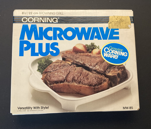 Corning Ware Microwave Plus 8 1/2" Browning Grill 1986 Vintage MW-85 New Unopen 71160022577| eBay
