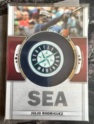 2023 Topps Series 1 - Team Logo Patch TLP-JR Julio Rodriguez - Seattle ...