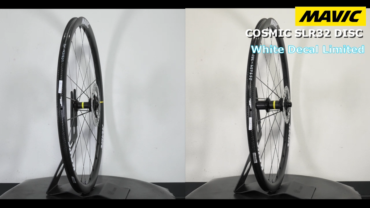 MAVIC COSMIC SLR32 DISC WHEEL Special Makeup White Decal F/R MAVIC COSMIC SLR32 DISC WHEEL Special Makeup White Decal F/R