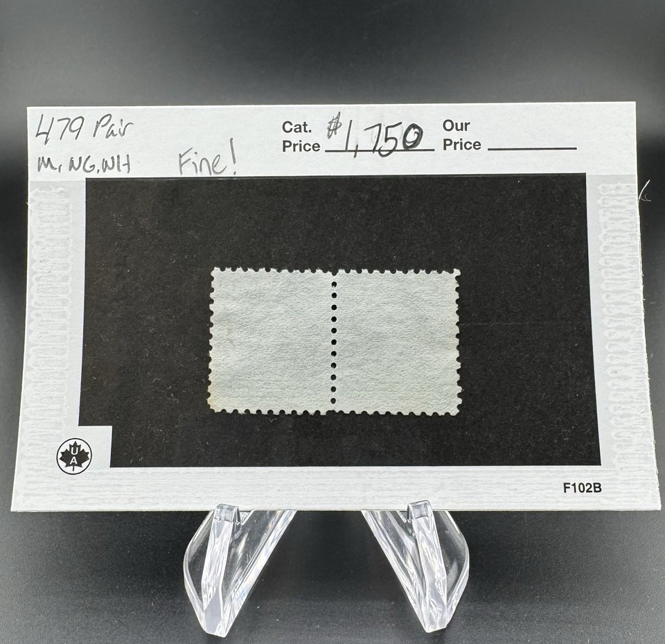 Rare US Stamp Scott #479 Pair, $2 Pr. James Madison 1917 M, NG, NH Fine ...