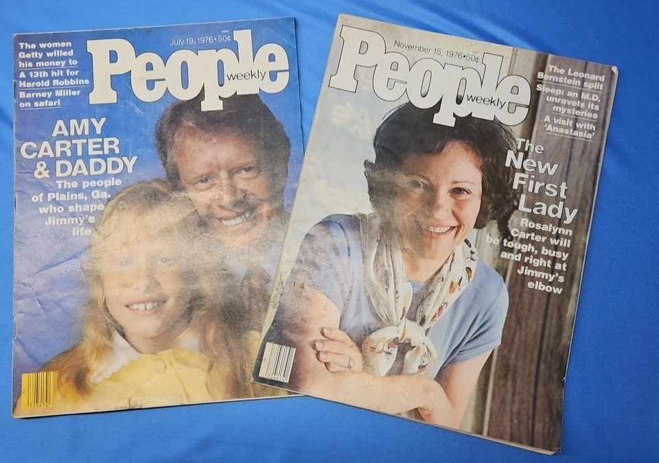 Lot of 2 People Weekly Magazine from 1976 Amy Carter & Daddy Rosalynn ...