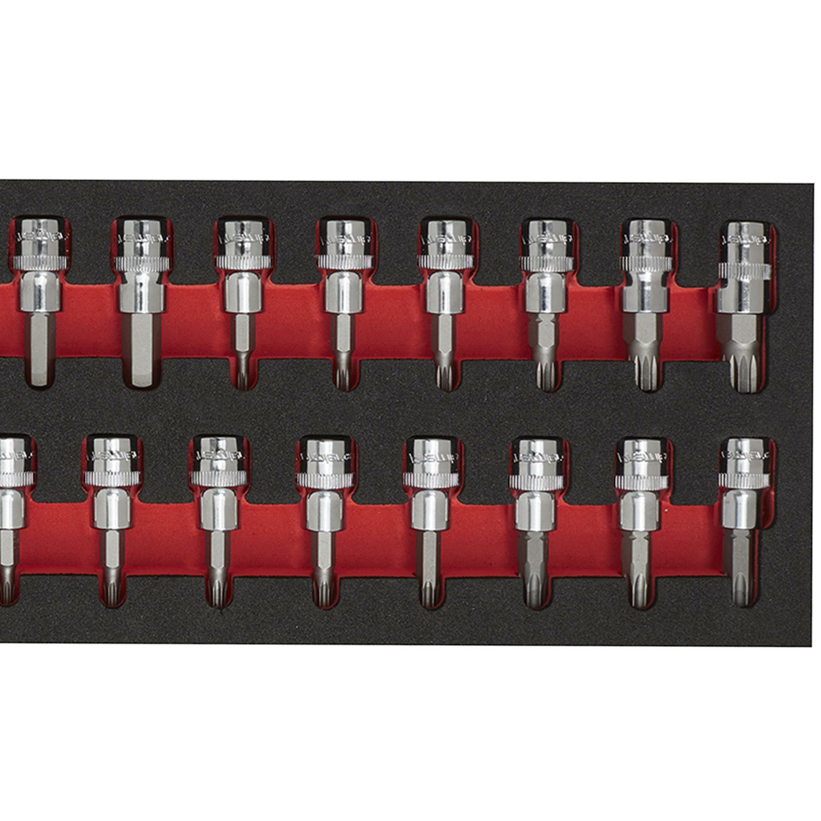 Sealey TRX-Star*/Hex/Spline Socket Bit Set 22pc 3/8"Sq Drive CrV Steel ...