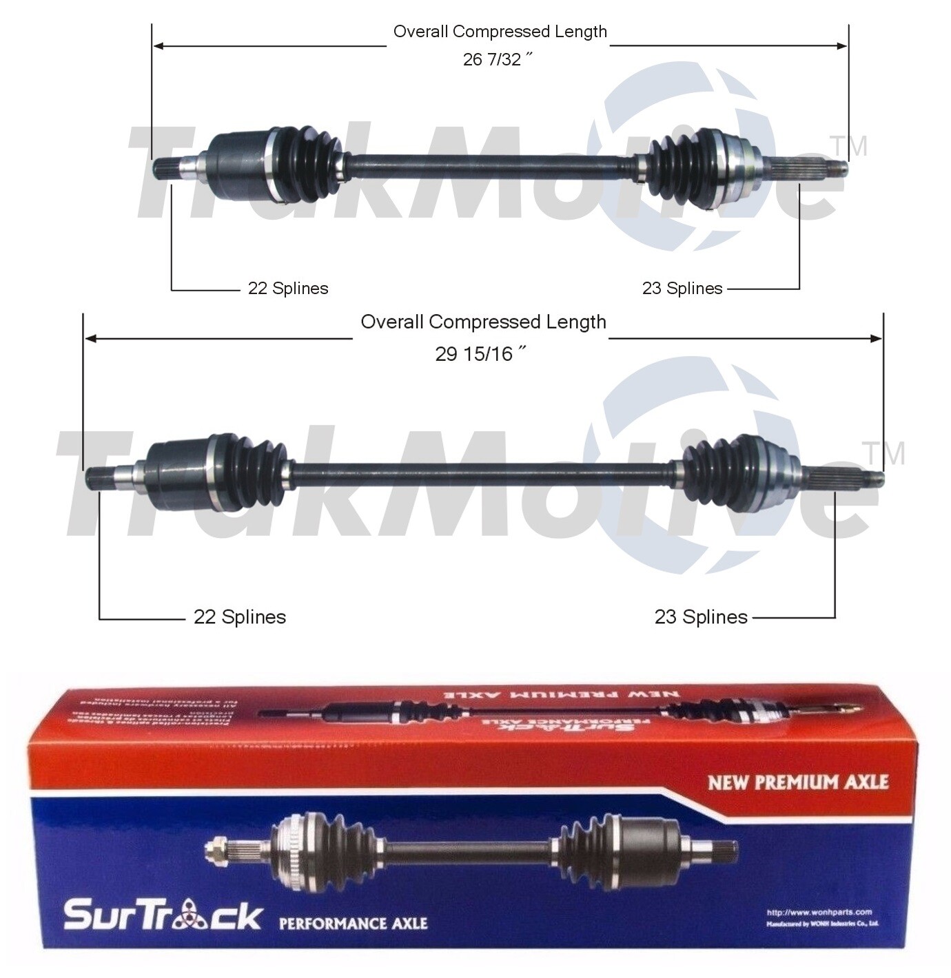 SurTrack Pair Set of 2 Front CV Axle Shafts For Chevrolet Sprint Manual ...