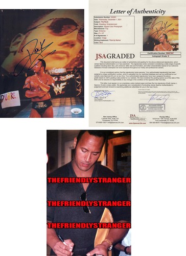 "THE ROCK" DWAYNE JOHNSON signed Autographed 8X10 PHOTO Proof - WWE ...