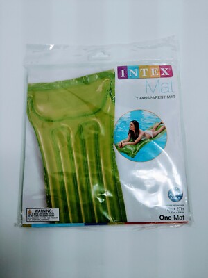 Intex Transparent Inflatable Pool Float Floating Mat Green 72in x 27in ...