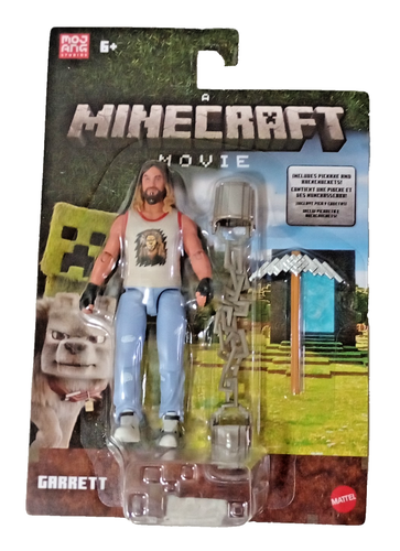 Mattel Minecraft Movie GARRETT w Pickaxe & Buckchuckets 4" Figure NEW ...