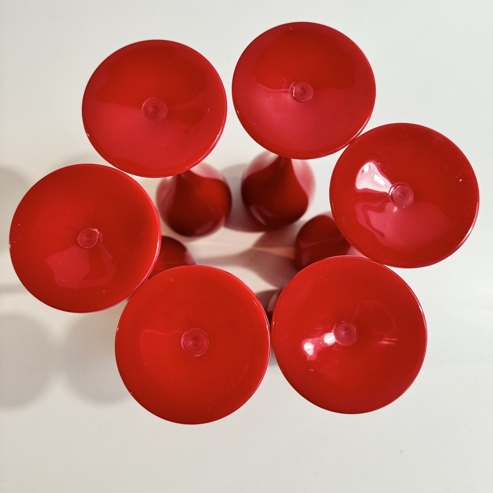 Set of 6 G.H. Mumm Logo Champagne Red Acrylic Flute Glasses 20cm H x ...