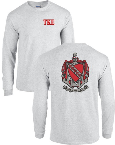 Tau Kappa Epsilon Fraternity Crest Long Sleeve TKE Shirt - NEW | eBay