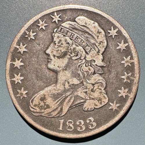 1833 Capped Bust Half Dollar Silver Original Surfaces Type Coin Great ...