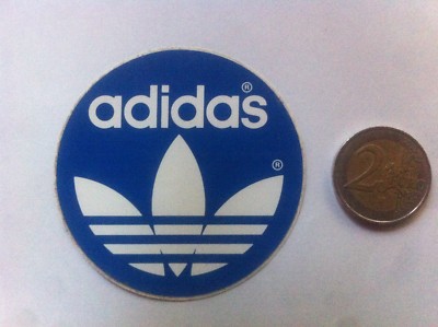 ADIDAS oldschool vintage Sport Sticker Autocollant Aufkleber RARE bleu ...