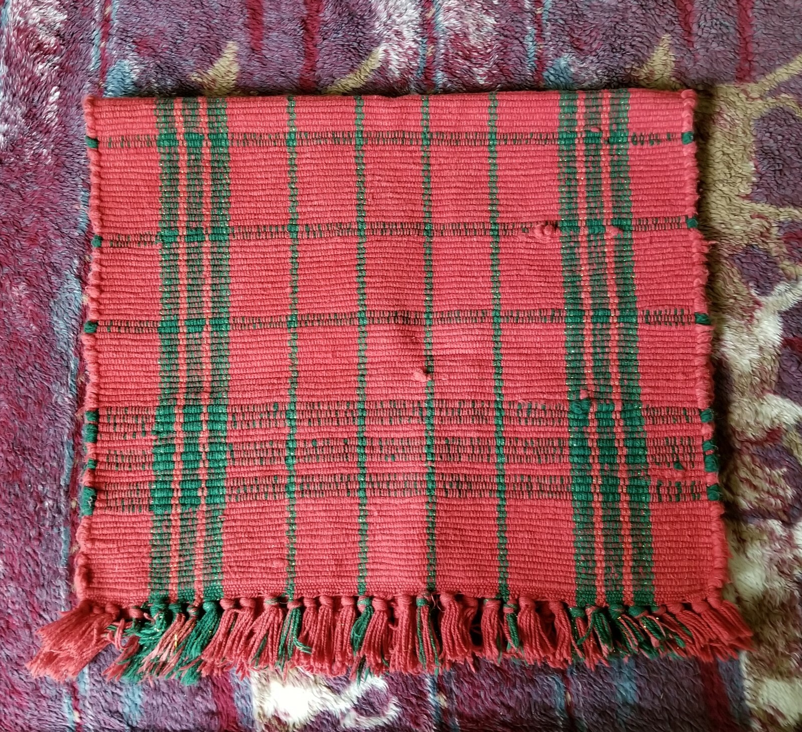 VINTAGE 1994 Hayim Company Hand Woven 100% Cotton Rug India | eBay