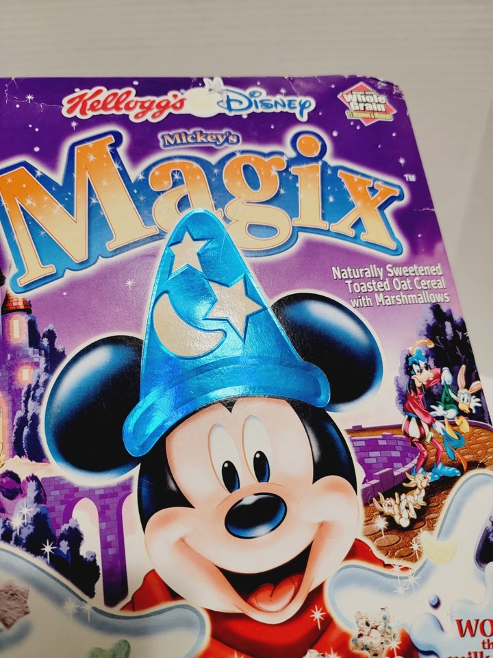 Sealed 2001 Disney Kellogg's Mickey's Magix 13.2oz Cereal Box Milk ...