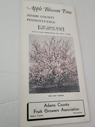 Vintage Adams County PA Apple Blossom Time Brochure | eBay