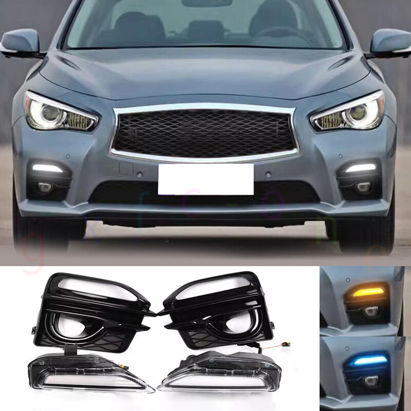For INFINITI Q50 Sport 2014-2017 Led Front Daytime Running Lights/ Turn ...