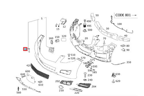 NEW MERCEDES-BENZ R W251 FRONT BUMPER TOW HOOK EYE COVER ...