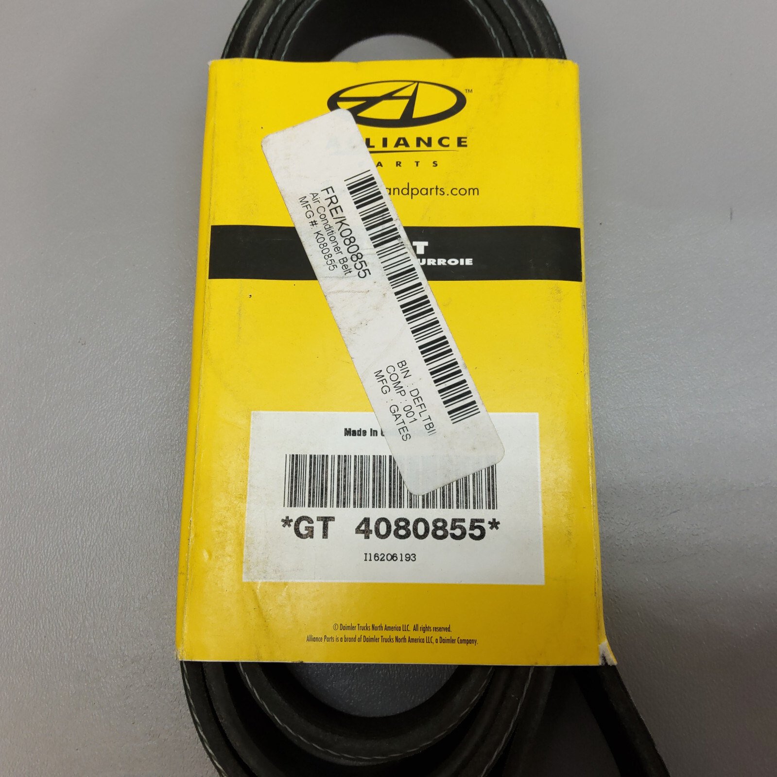 New Genuine Freightliner Kenworth Alliance 4080855 K080855 8 Rib ...