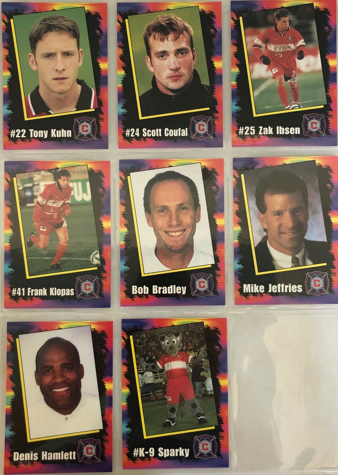 Chicago Fire 1998 Soccer Cards Issued by Athletico; MLS *EXTREMELY RARE ...