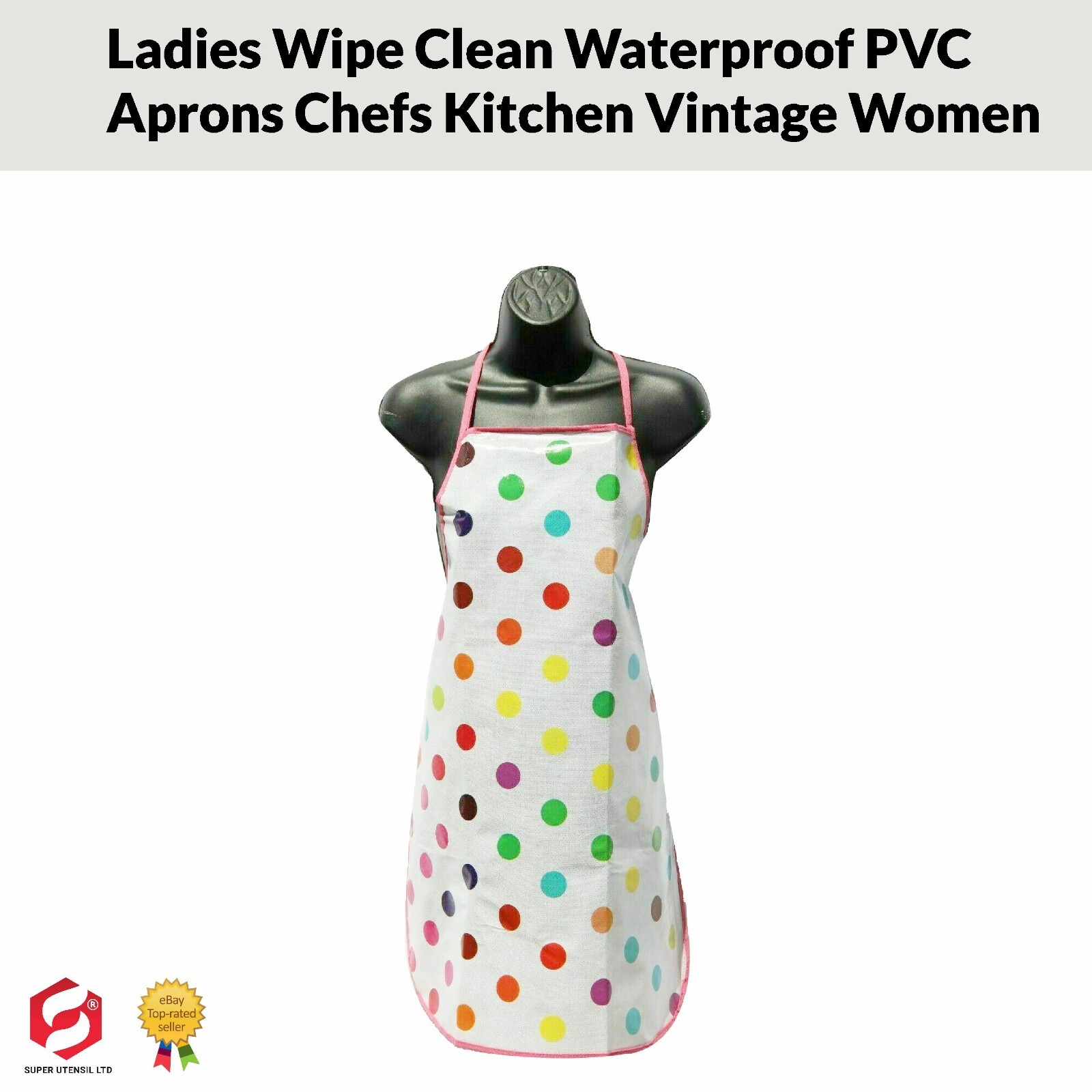 Waterproof Vintage PVC Apron Kitchen Cook Garden Butcher Cleaning ...