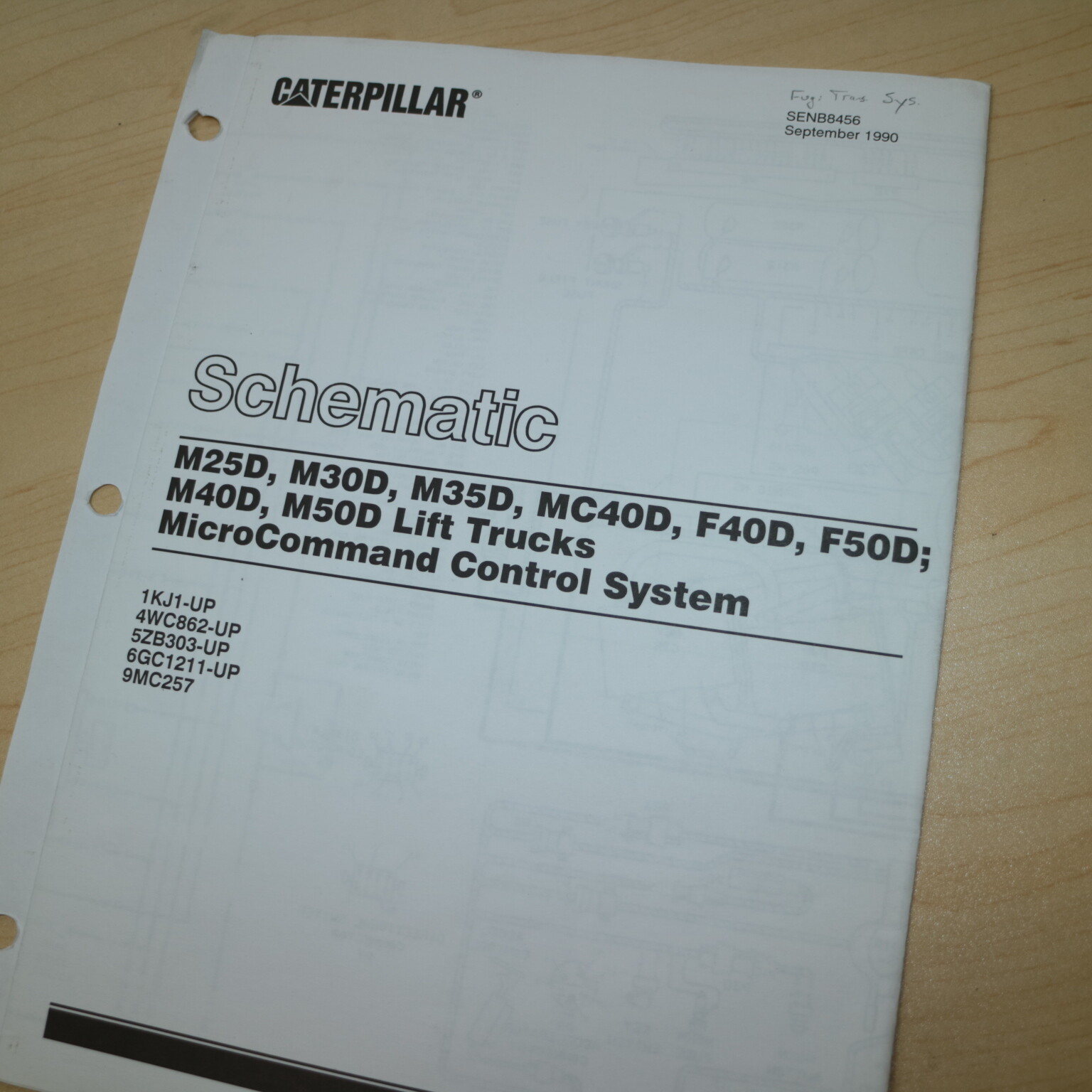 CAT M25D M30D M35D F40D F50D M40D M50D MC40D Forklift Schematic Manual ...