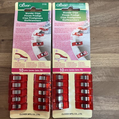 Clover WONDER CLIPS 10 Pieces Red ~ Authentic Made in Japan | eBay