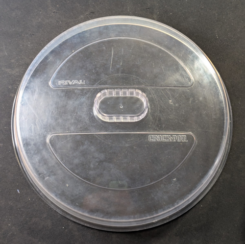 Rival Crock Pot 10" Replacement Plastic Lid Clear 3355 3300 3350 3351 ...