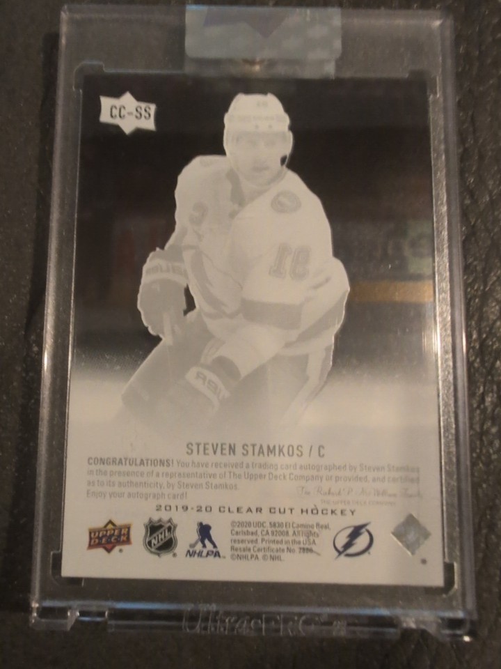 Steven Stamkos 19-20 UD Clear Cut On Card Autograph | eBay