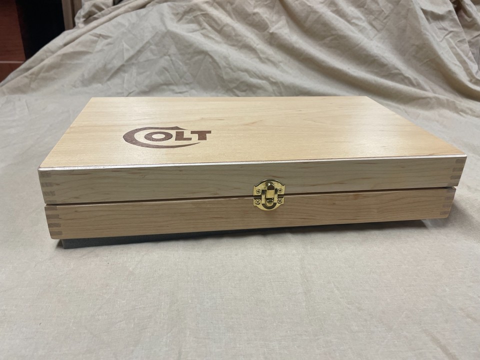 Hand Crafted light Colt Solid wood Storage boxes, gun case, display box ...