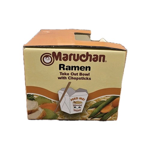 Maruchan Ramen SQUARE Ceramic Take Out Bowl w/ Chopsticks FEED ME | eBay