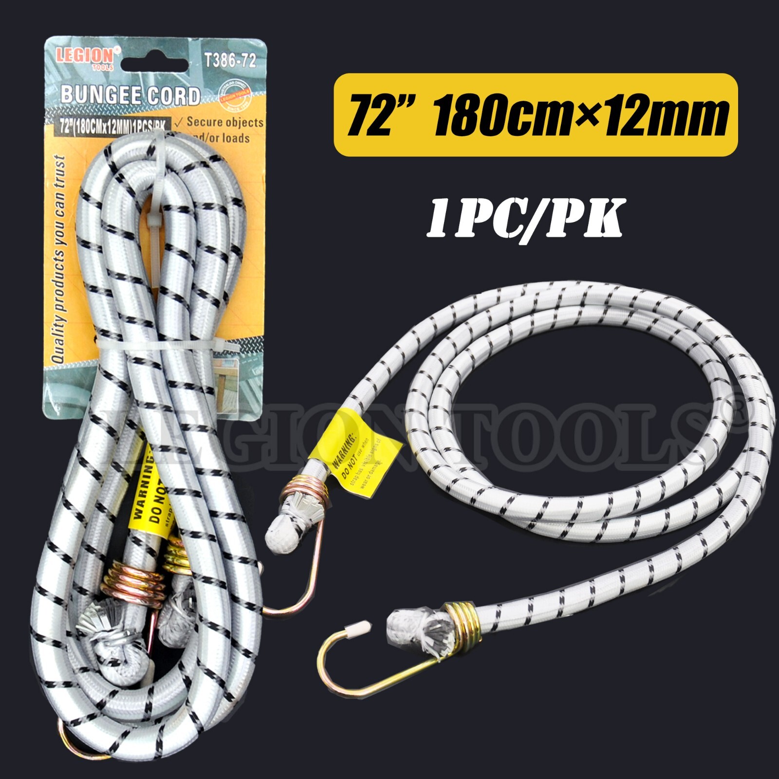 Bungee Cord Tie Down Heavy Duty Occy Strap with Steel Hooks Bulk Pack 6 ...