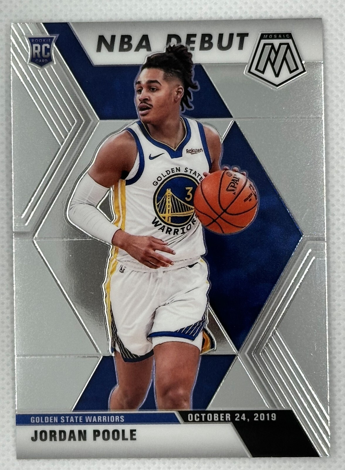 2019-20 Panini Mosaic #261 JORDAN POOLE Rookie RC Golden State Warriors ...