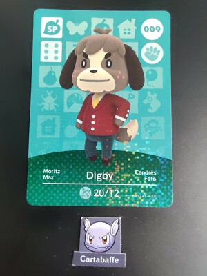 Carte Amiibo Animal Crossing 009 Max Digby Series 1 Special | eBay