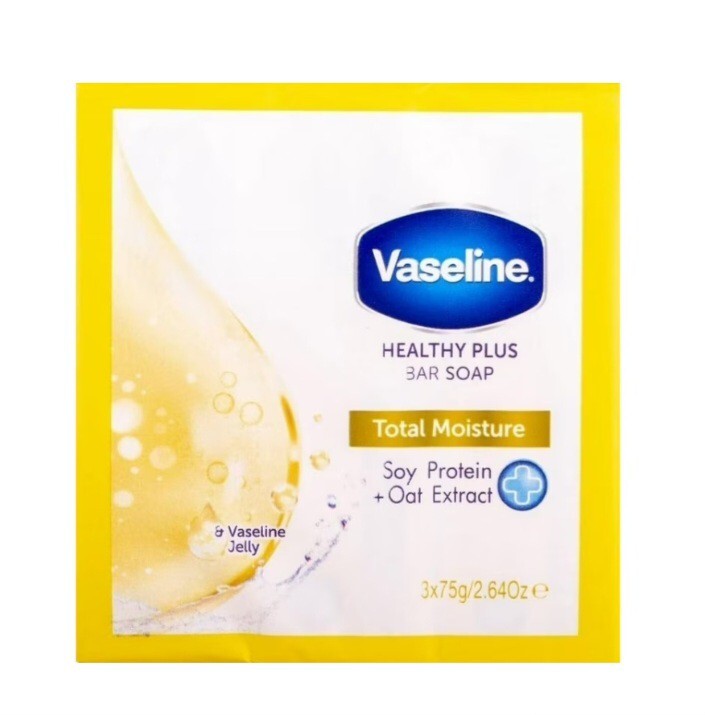 💛 VASELINE (3-BARS) 2.64 Oz. TOTAL MOISTURE Soy Protein/Oat Extract ...