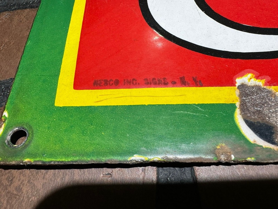 Authentic 1930’s Drink Coca Cola Porcelain Soda Sign Nesco Signs, N.Y ...