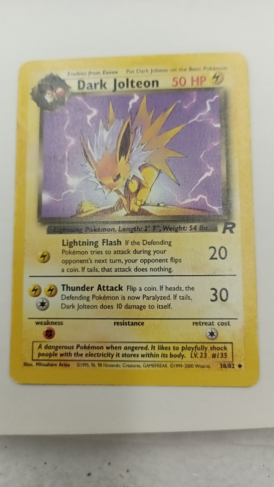 1st Edition Dark Jolteon 38/82 Team Rocket Pokemon Card | eBay