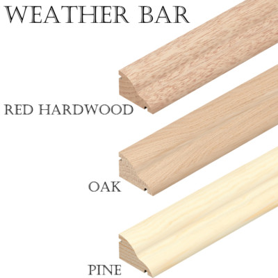 Weather Bar Door Drip Rain Deflector Weathermould Strip Pine Oak ...