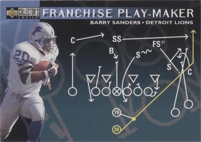 1996 Upper Deck Collector's Choice Update Barry Sanders #U70 for sale ...