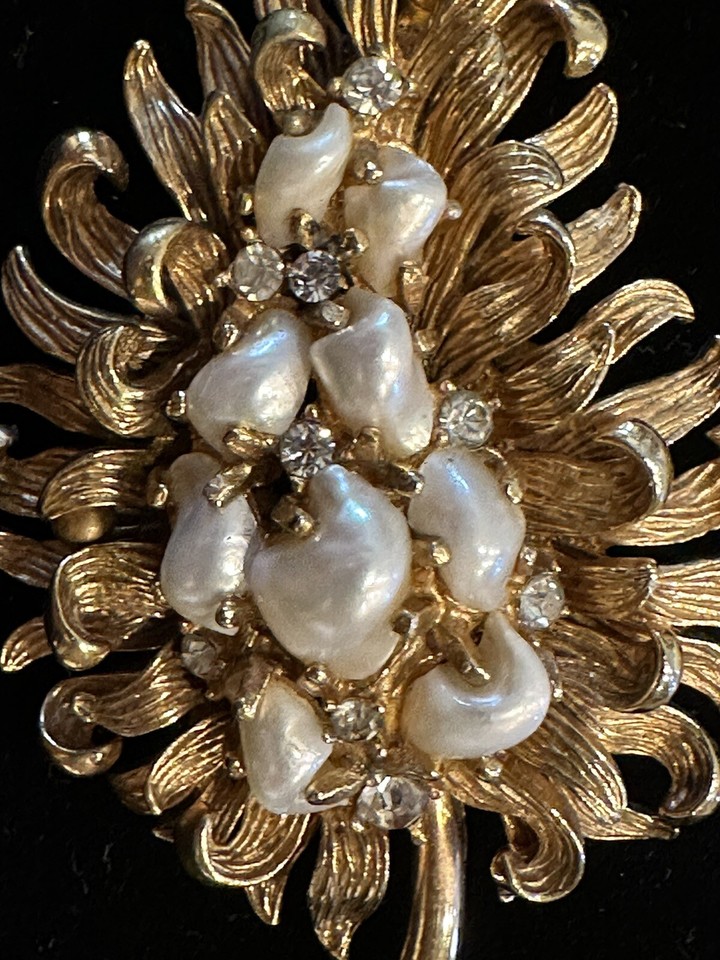Vintage Marcel Boucher Baroque Style Pearl Brooch Pin | eBay