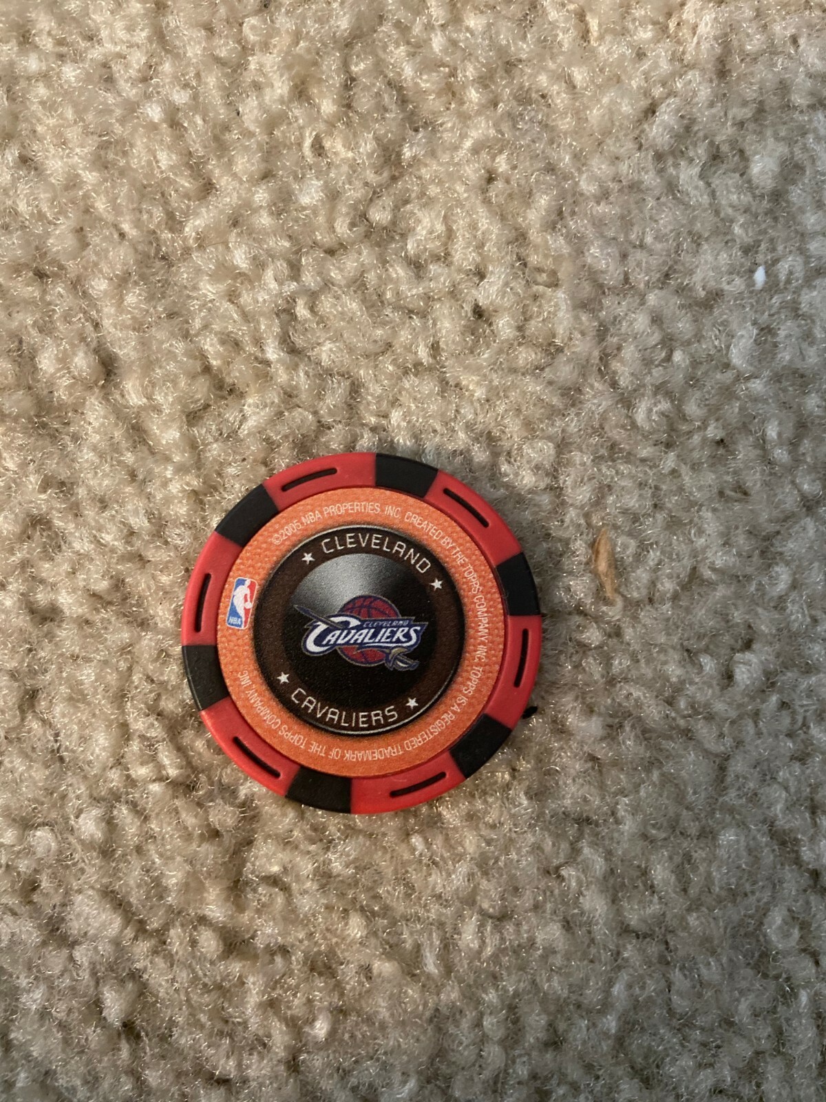 ZYDRUNAS ILGAUSKAS 2005-06 TOPPS NBA POKER CHIP RED VERSION CLEVELAND ...