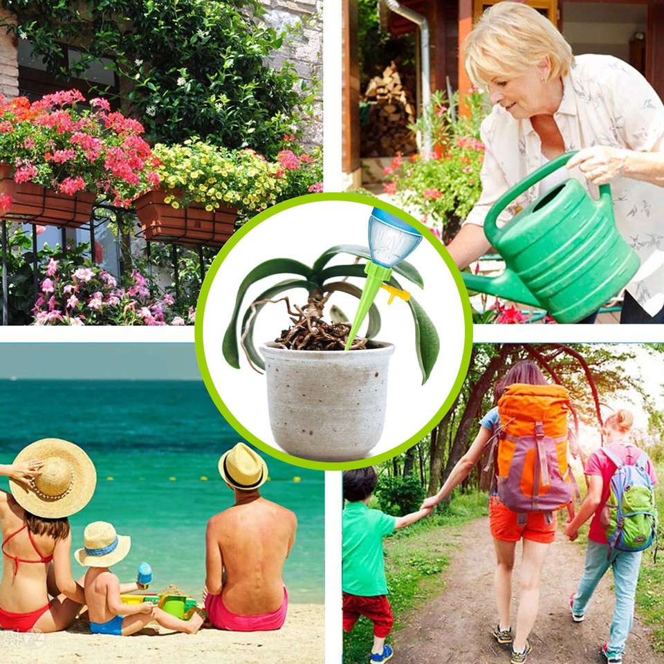 24PCS Self Watering Spikes Automatic Irrigation Watering Drip System ...